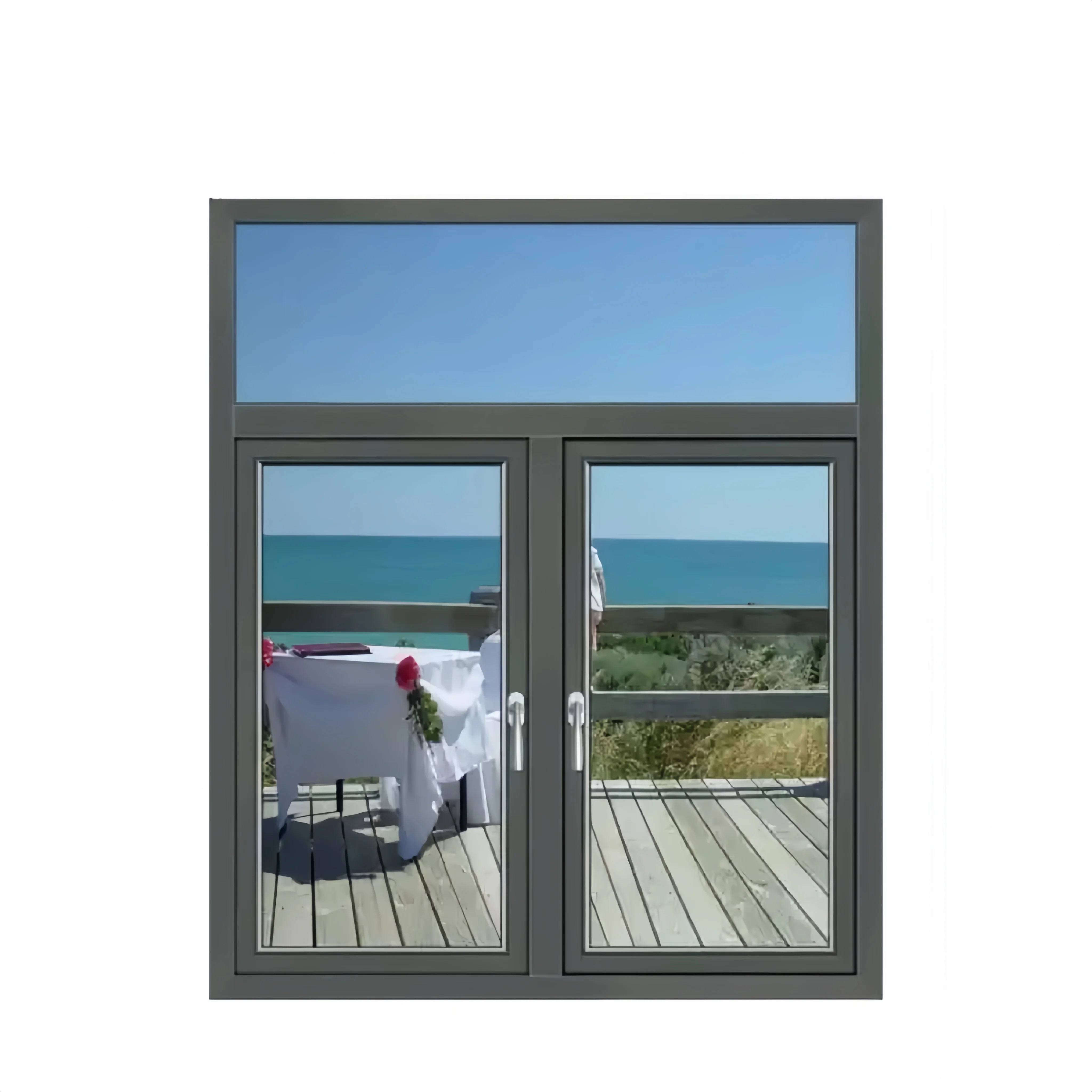 Modern Design Aluminum Profile Double Tempered Glass Casement Window ...