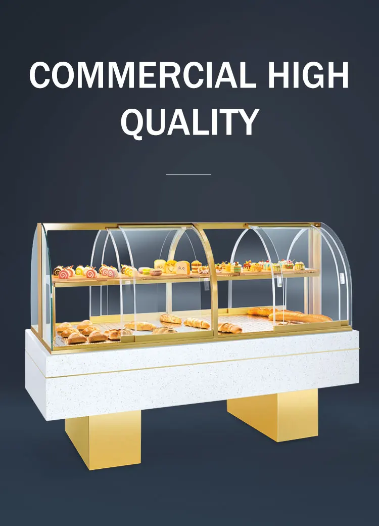 Wooden Bread Display Shelf - Patisserie Showcase Cabinet
