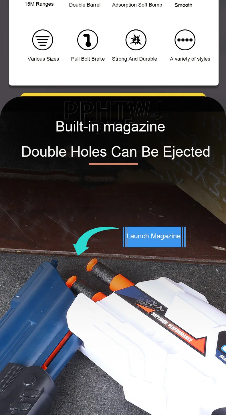 Hot Selling S686 Rifl Double Holes Shotgun With Soft Bullets Safe ...