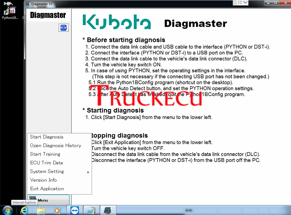 Tablet for Kubota Diagmaster - Diagnostic Tool Interface