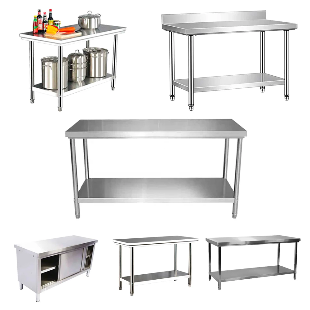 Customized Restaurant Hotel Kitchen Workbench Kitchen Table Commercial ...