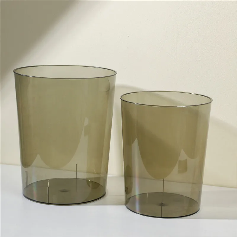 6 9 12 16l Clear Plastic Trash Bin Indoor Garbage Cans Recycling Waste ...
