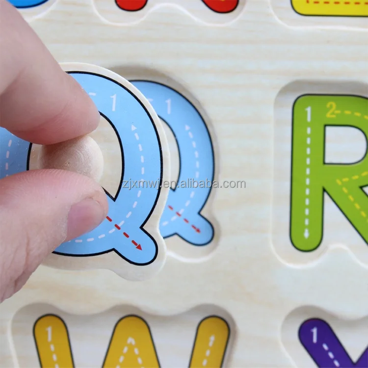 Montessori Wooden Hand Grab Boards Tangram Jigsaw Peg Puzzle Cartoon ...