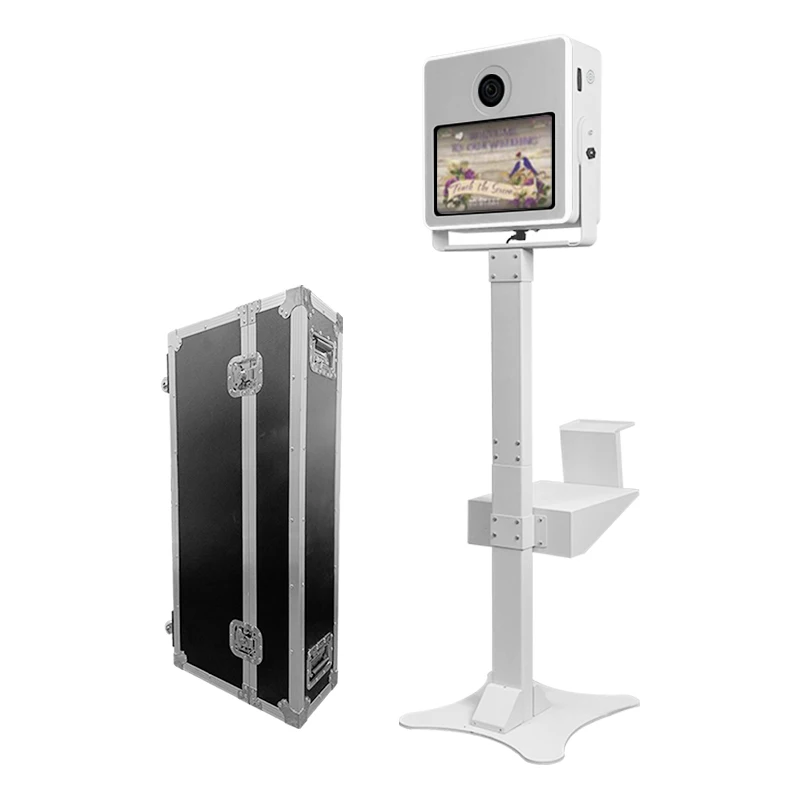 Metal Photo Booth Shell 15.6inch Touch Screen Dslr Led Open Air Photo ...