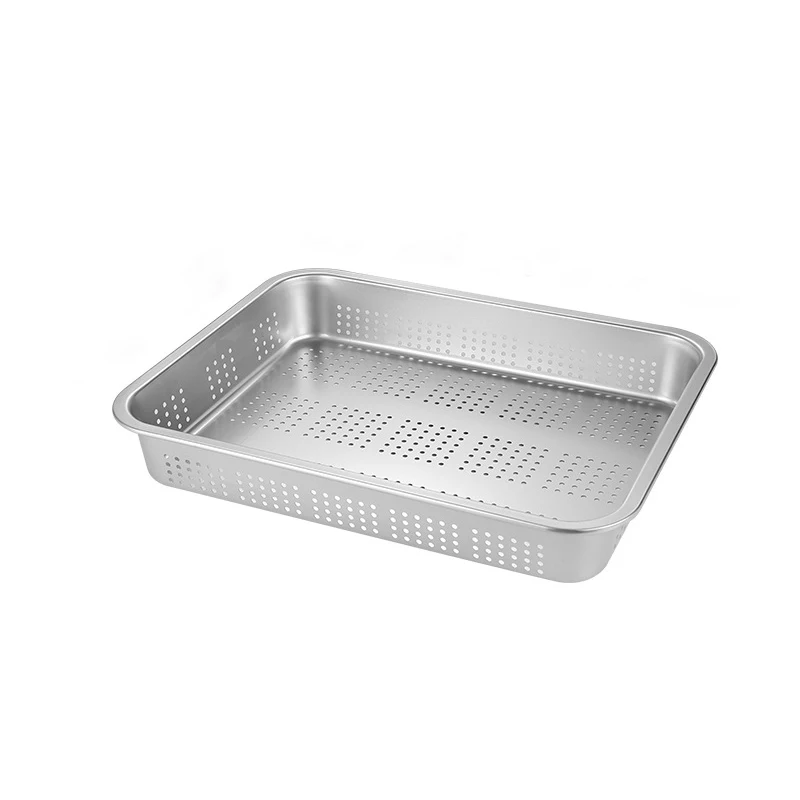 Stainless Steel Perforated Deep Serving Trays for Restaurants