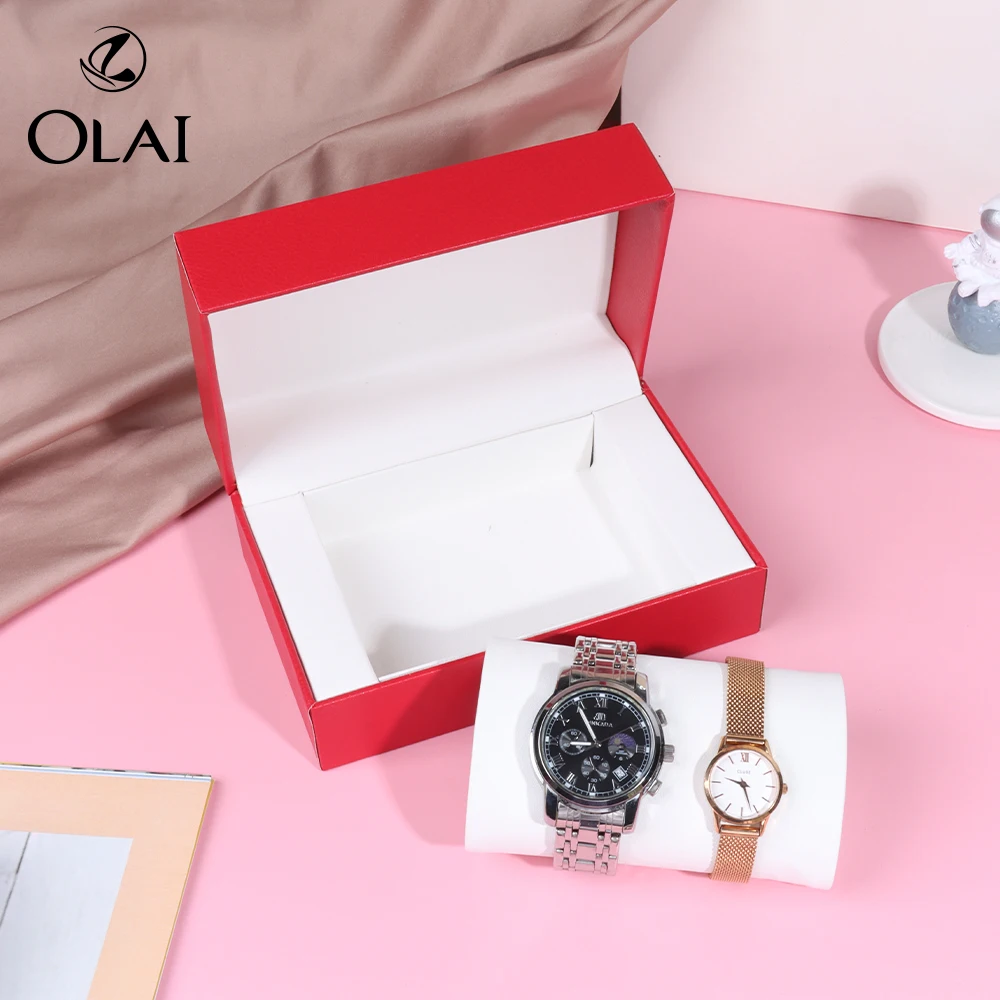 Handmade Clamshell Luxury Rigid Couple Watch Bracelet Set Box - Buy ...