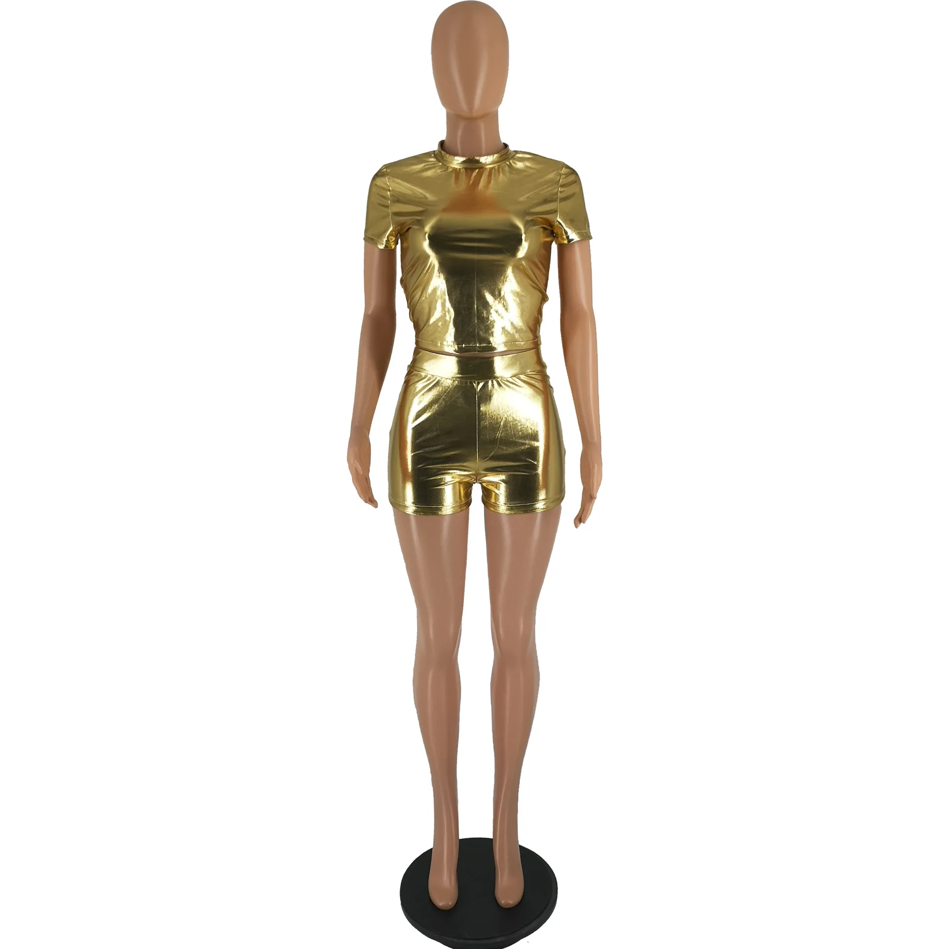 Women Fashion Products Trending 2023 Sparkle Shiny Clothes Shorts Set