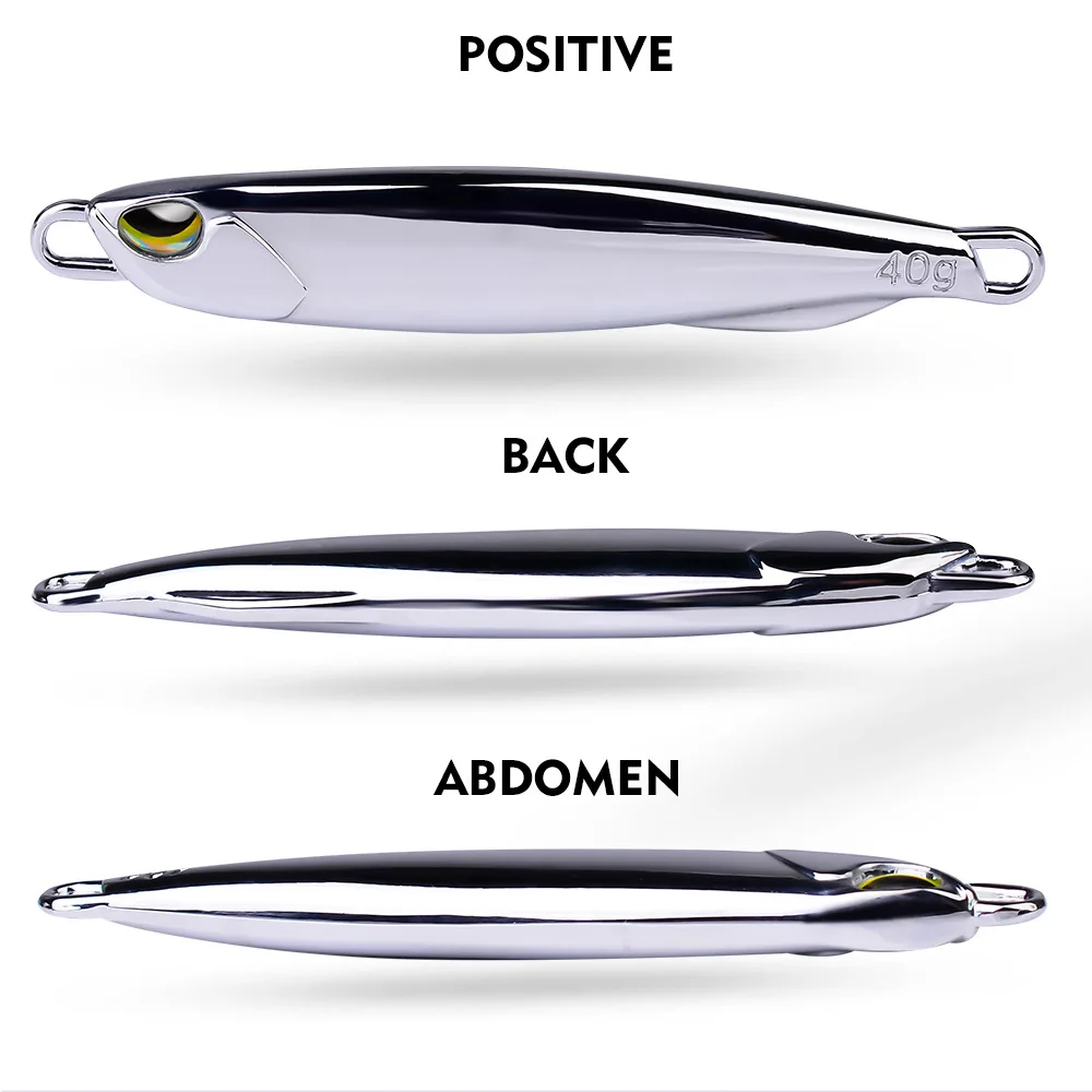 10g-80g Metal Shining Mackerel Jigging Lure Attaching Hook With Feather ...