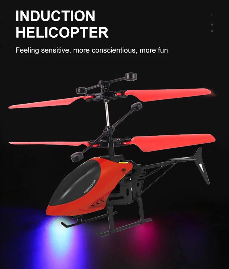 Mini Remote Control Helicopter Toy - Induction Aircraft for Kids ...