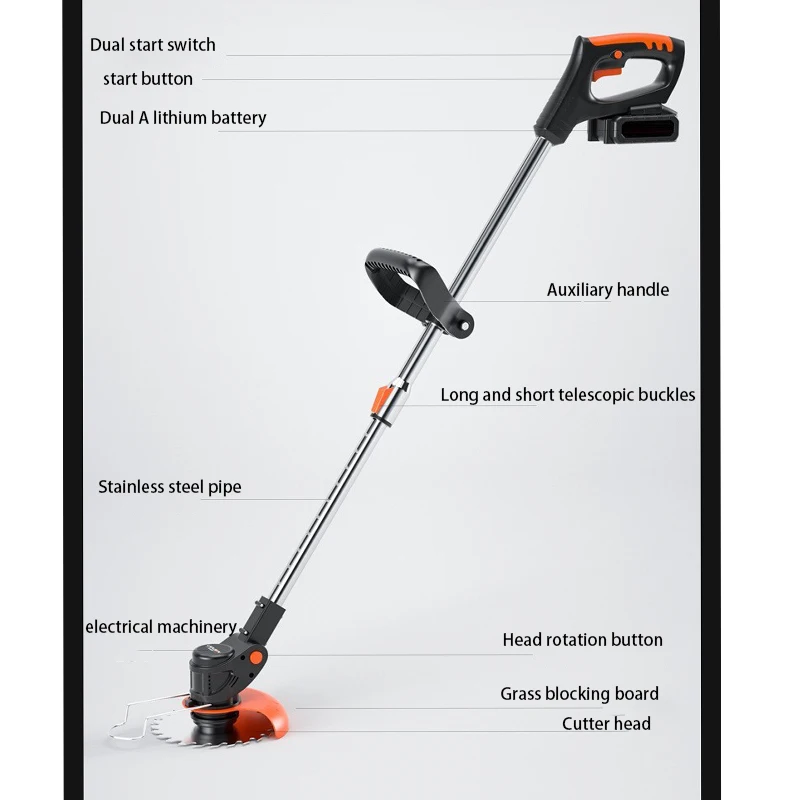 Lithium Ion Lawn Mower Charging Lawn Mower Multifunctional Small ...