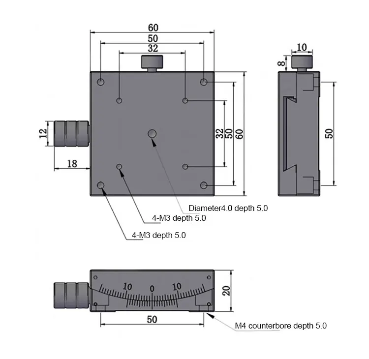 Precision Linear Stage Hb-gfwg40-fc Goniometer With Vernier Hb-gfg60-fc ...