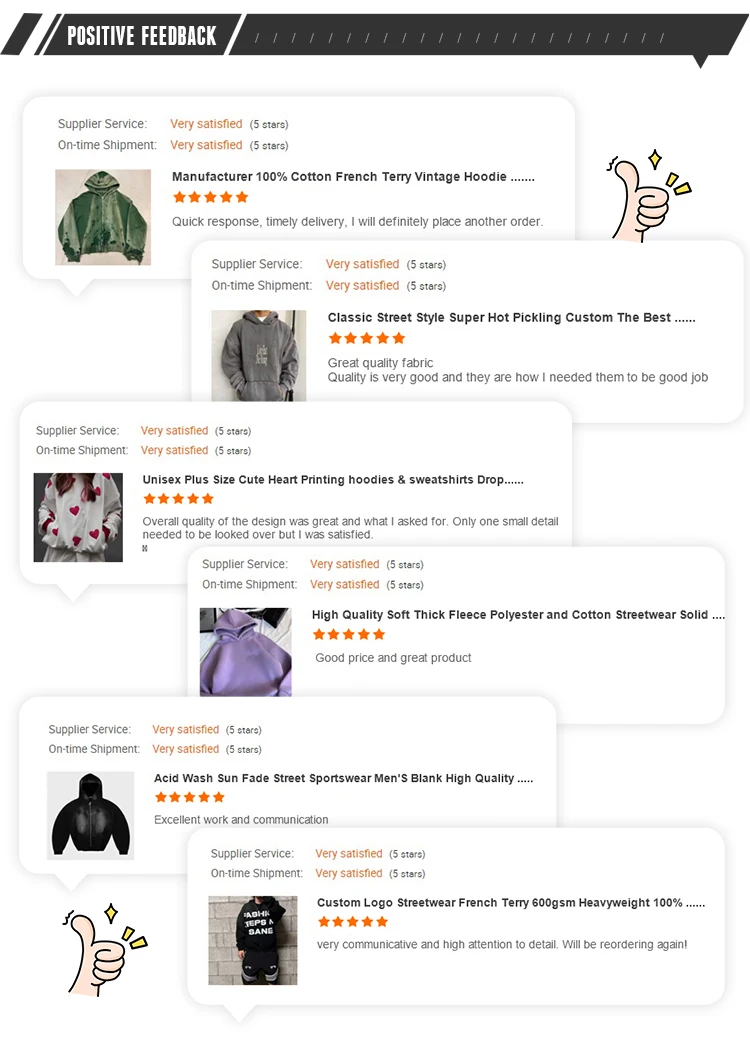 YUCHEN Custom Acid Wash Hoodie Set Men Embroidered Sweatpants