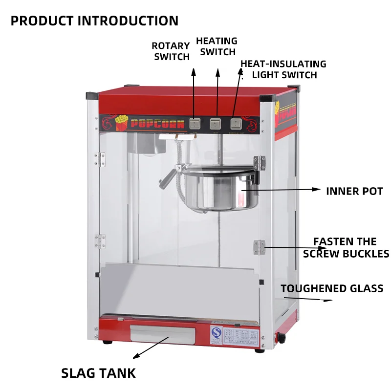 Industrial Commercial Popcorn Machine - Perfect for Cinema