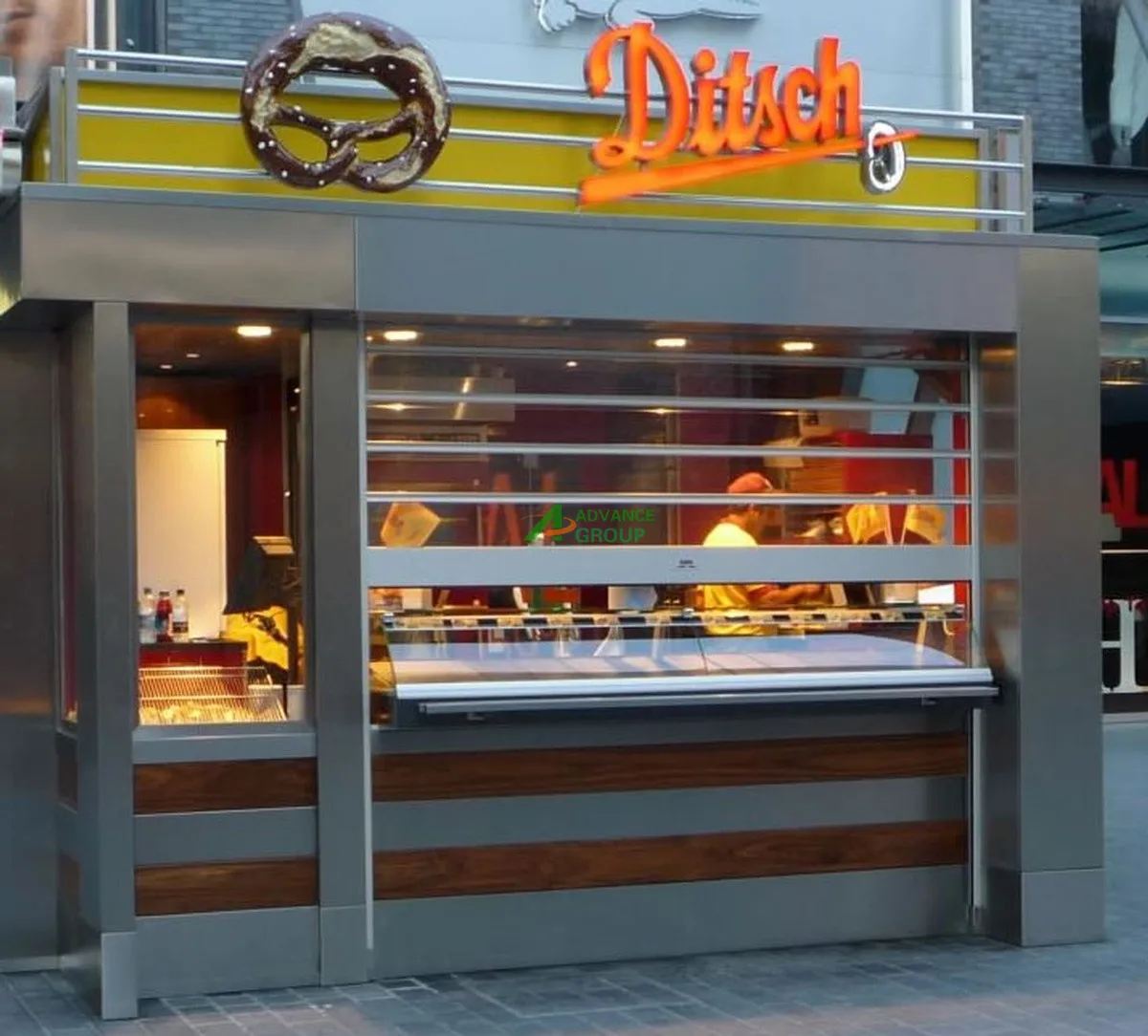 Durable Transparent Polycarbonate Sliding Doors for Commercial