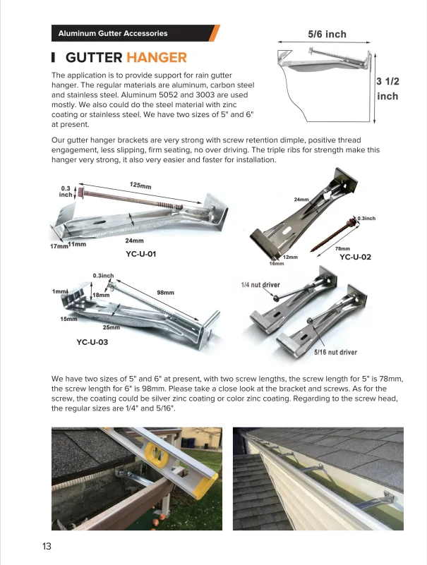 Custom Precision Aluminum Seamless Gutter Hidden Hanger Brackets ...