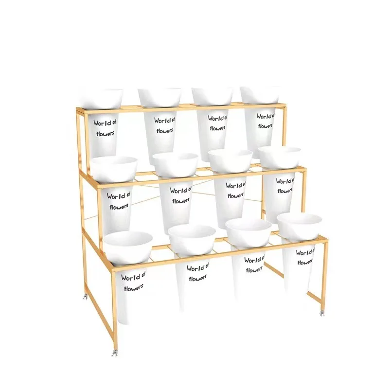Ladder Multi-tier Flower Display stand Raise Flower Wake Rack Flower ...
