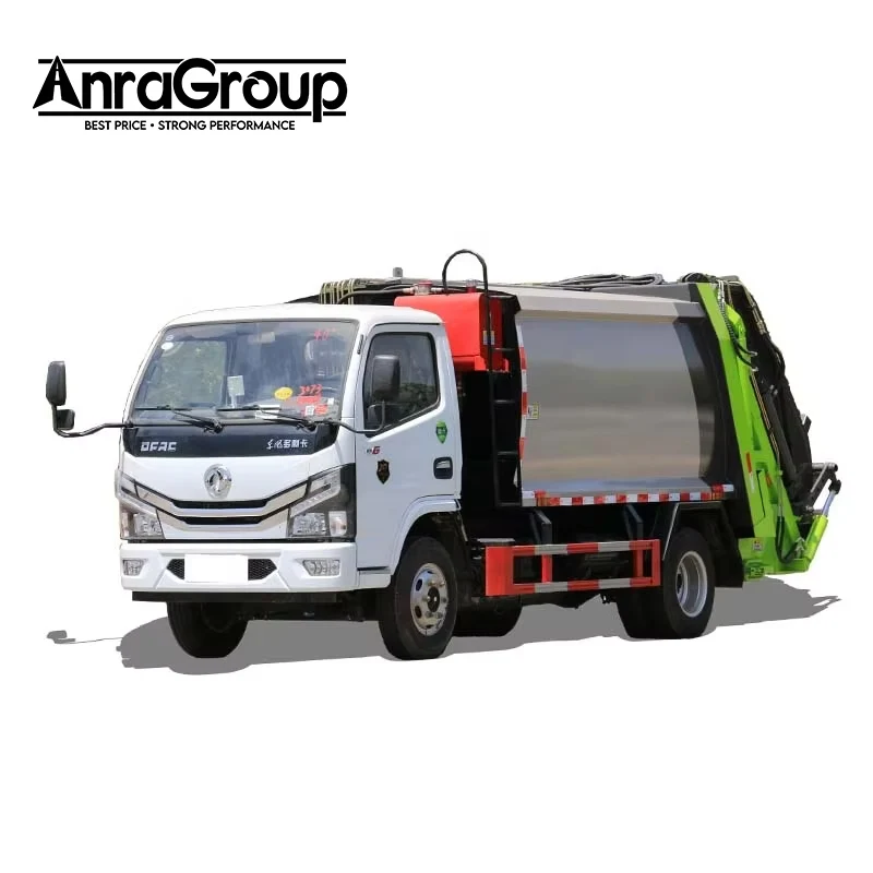 Anra New Diesel Engine Garbage Truck Dongfeng 5CBM 6CBM 7CBM Garbage ...