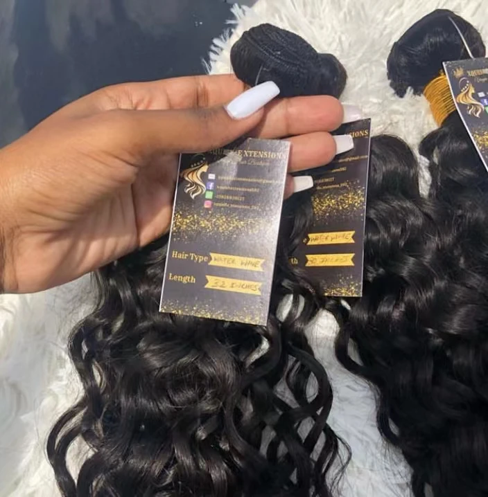 Custom Logo Hair Labels and Hang Tags Self Adhesive Hair Extension ...