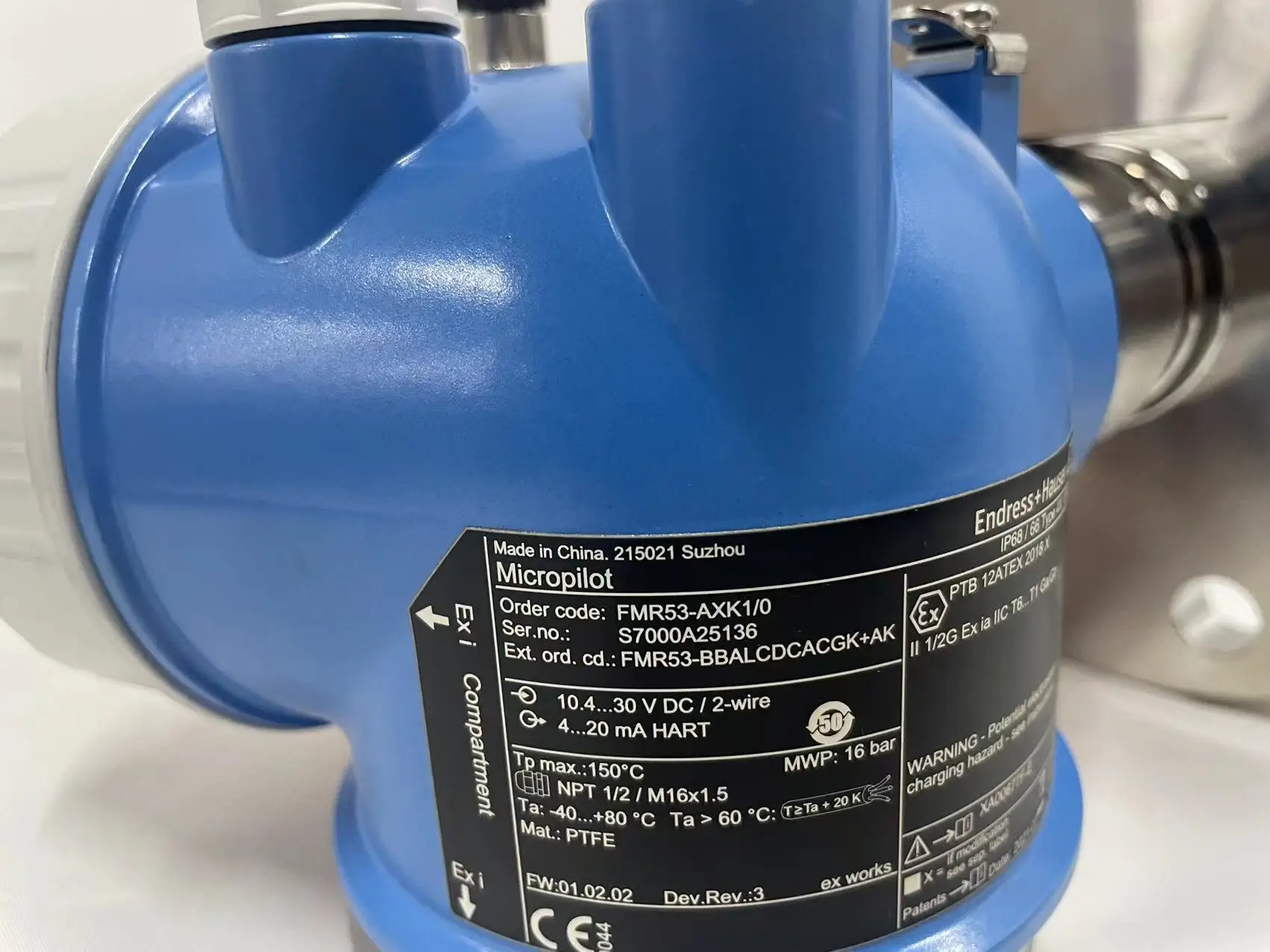 E+h Guided Wave Radar Level Meter Micropilot Fmr53 Principle ...