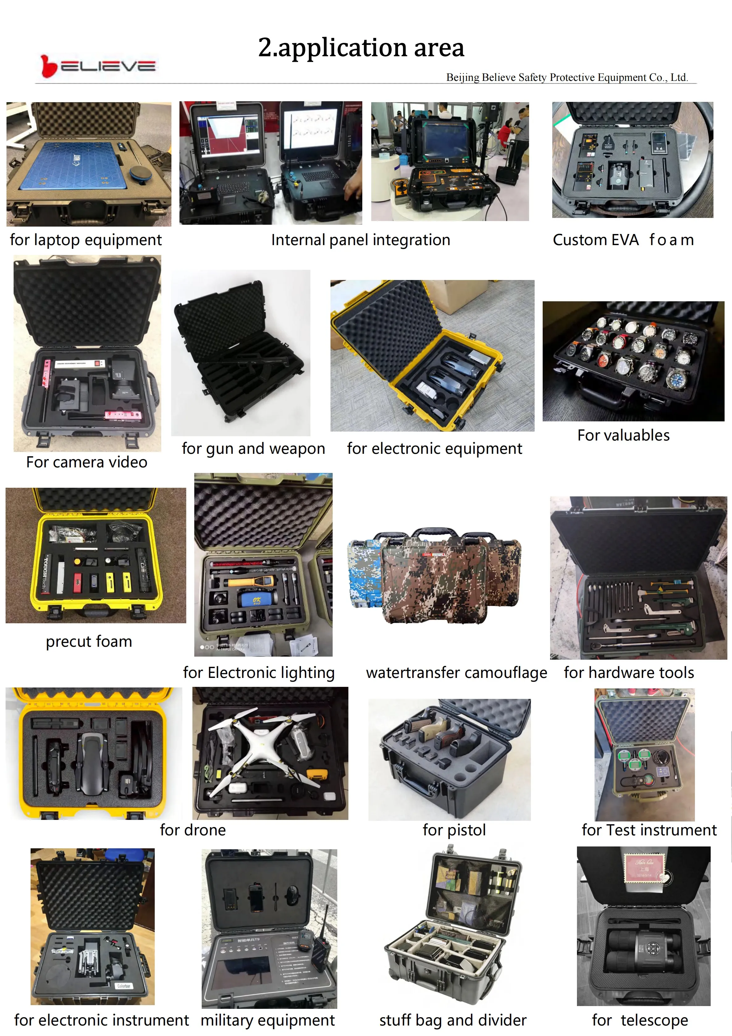 Heavy-duty Long Hard Plastic Trolley Case for Tool Storage