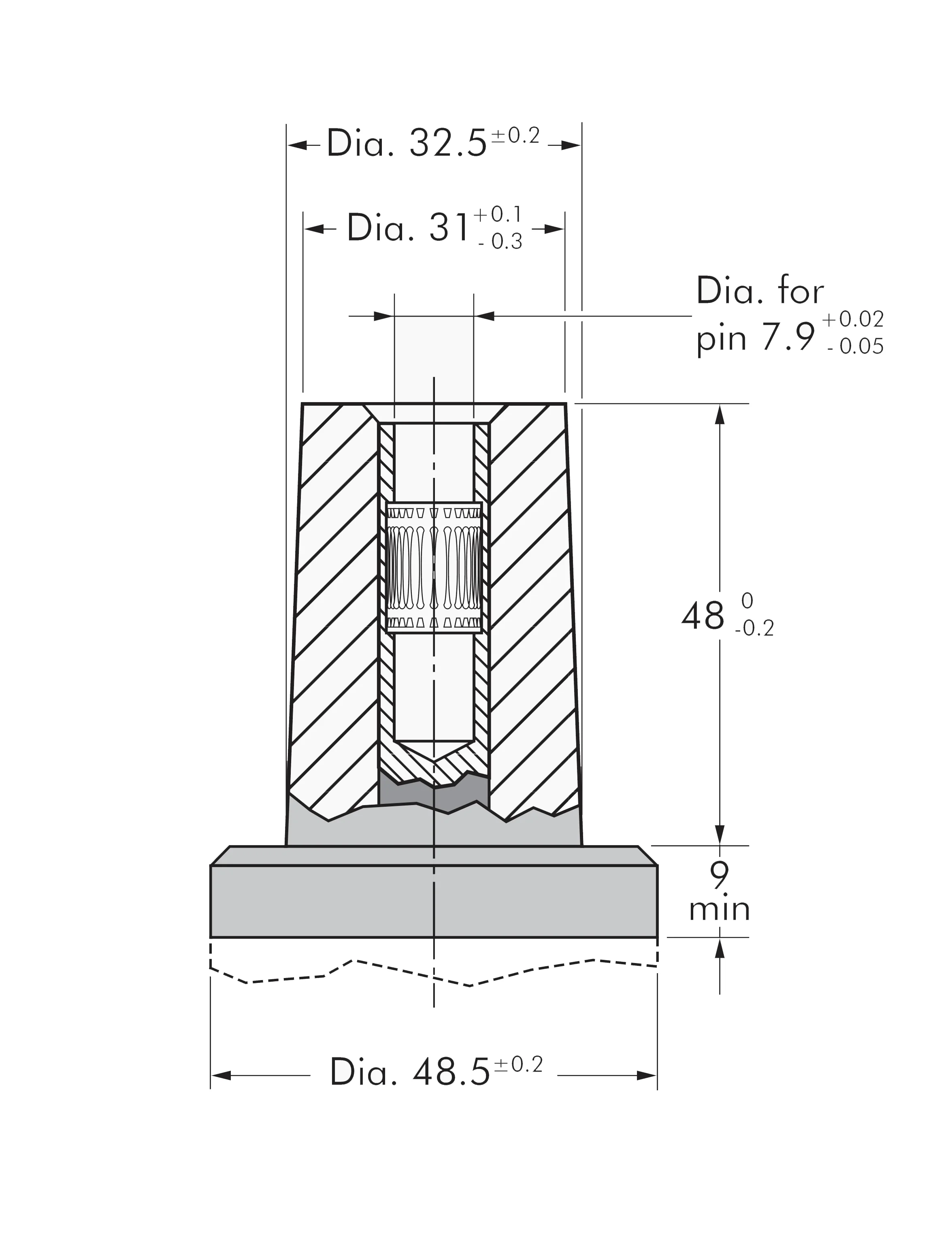 25kV 250A Integral Bushing for Transformer Interface a Integral Bushing ...