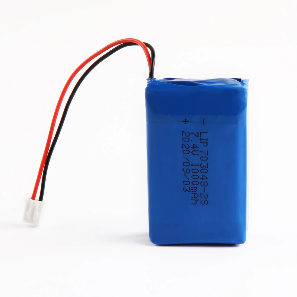 7.4v Battery 703048 2s1p 1000mah 7.4v Lipo Rechargeable 7.4v Lithium ...
