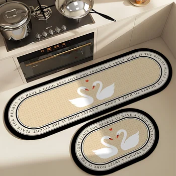 Custom 3d Printed Floor Mat,Minimalist Oval Kitchen Non-slip Mats Floor ...
