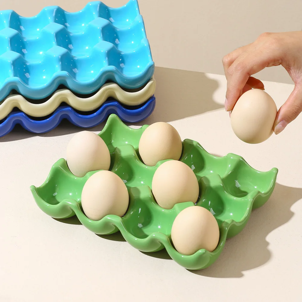 Cool Gadgets Ceramic Easter Egg Holder Container Kitchen Tools 12 Cup ...