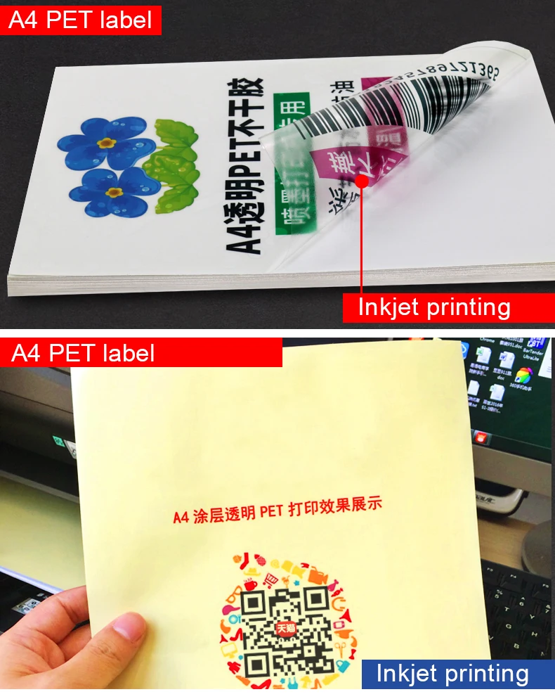 Transparent Inkjet Paper A4 Labels 50 Sheets Quality Waterproof ...