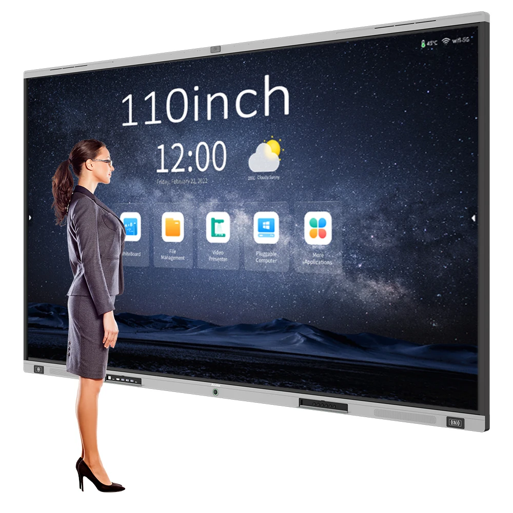 86/98inch clever touch interactive panel high tech interactive ...