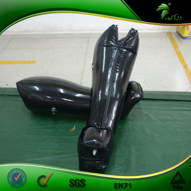 Inflatable Custom Shiny TPU Thigh Boots - Perfect for Events
