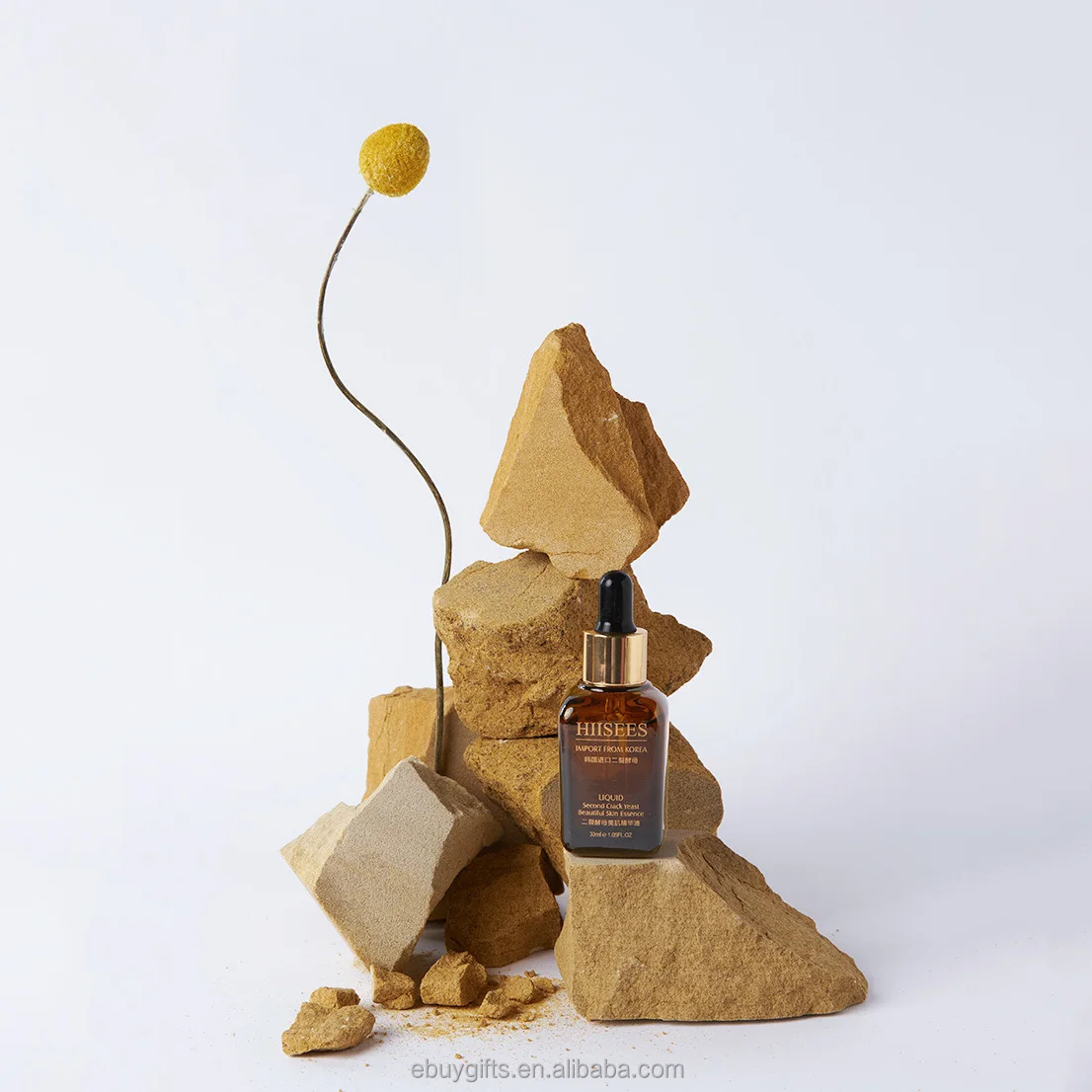 Irregular Crushed Yellow Natural Stone Ornament Photo Background Prop ...