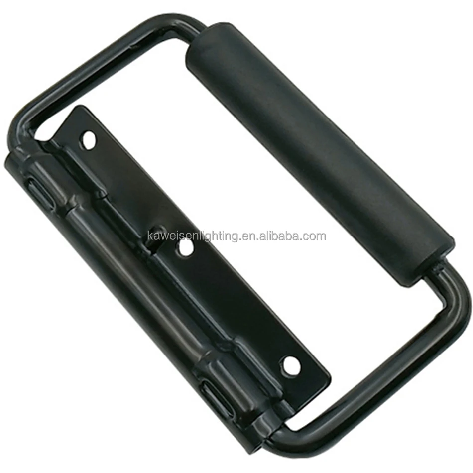 Black Finish Steel Spring Self-return Tool Box Drawer Handles Door Pull ...