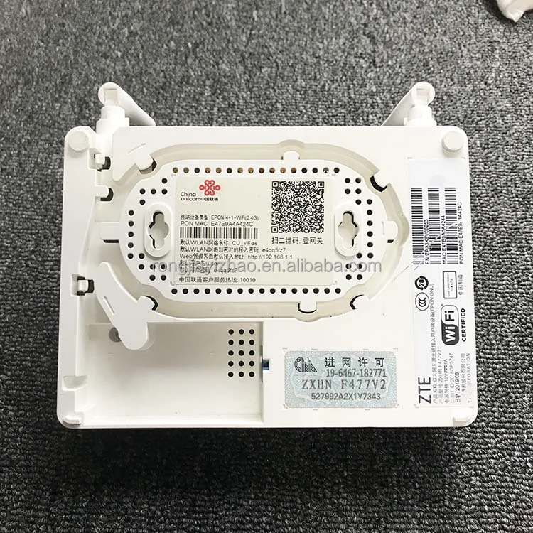 Used F477/ F477V2 ZTE EPON ONU 1GE+3FE 2.4G WIFI English Firmware in ...
