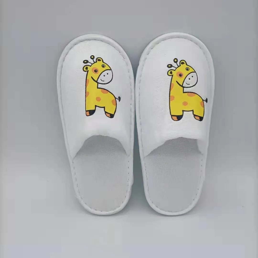 Cartoon Children Disposable Slippers In White For Indoor Usage - Buy ...