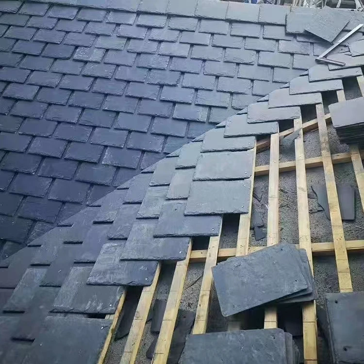YDSTONE Black Tile Synthetic Slate Roof Tiles for Villa