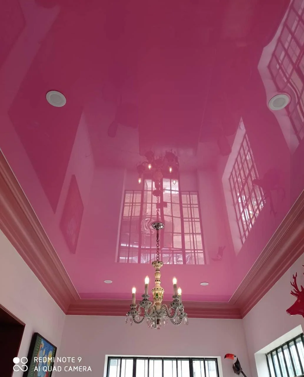 FOXYGEN MSD PVC Modern Ceiling Tiles - White Glossy Film