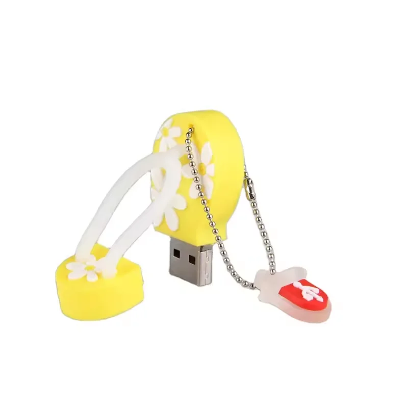 silver 64GB 128GB thumb drive Memory Stick Shaped 2.0 Rubber flip-flop ...