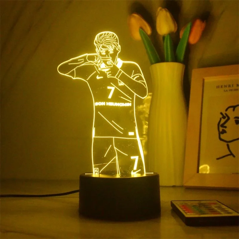 Football Fans Gift Messi Night Light Football Player Designs 3D Lamp