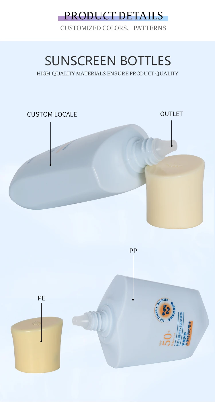 New 50ml Transverse Shape Plastic Hand Cream Tube with Screw Cap 50g ...