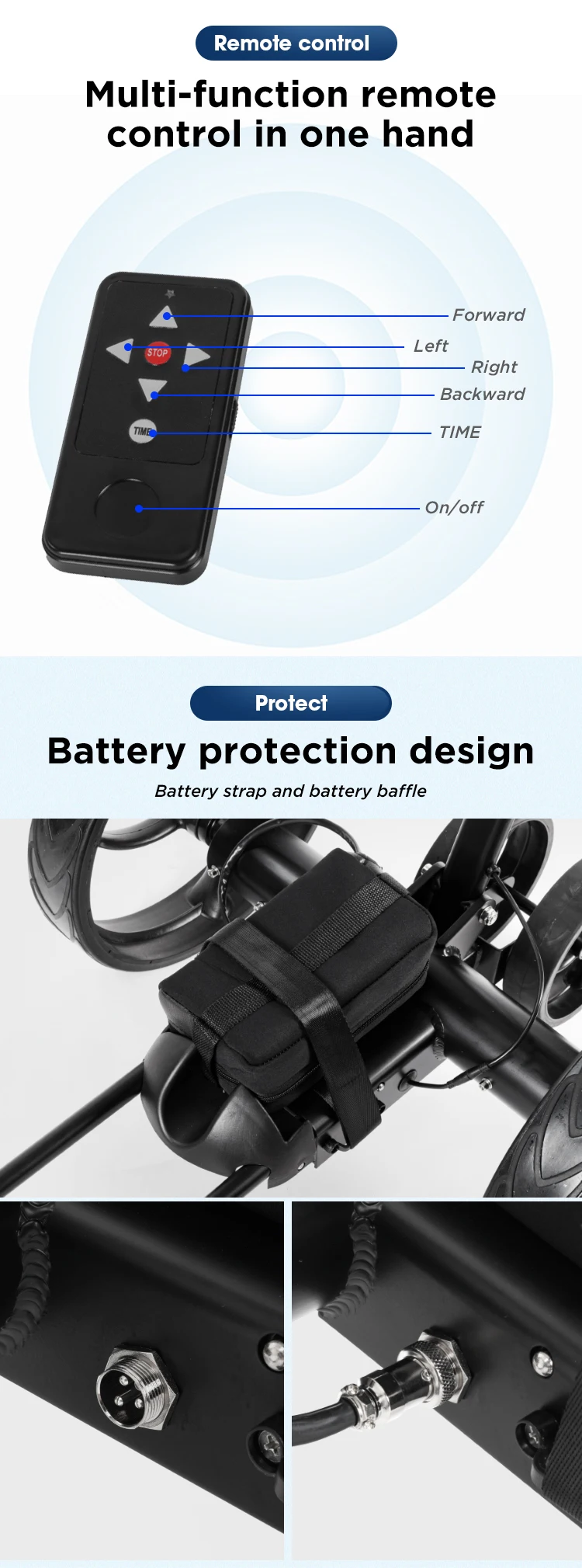 Electric Golf Trolley Remote Golf Trolley with Brake Controllers ...