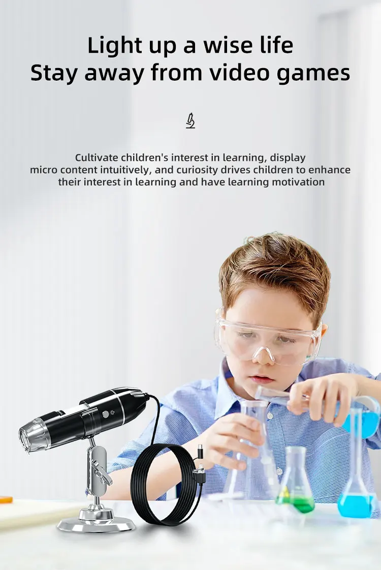 Cheap Usb Digital Microscope 8 Led Magnification Endoscope 500x 1000x ...