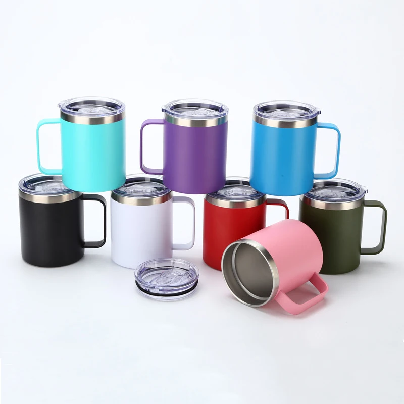 14 Oz Stainless Steel Insulated Coffee 14oz Powder Coated Mug With ...