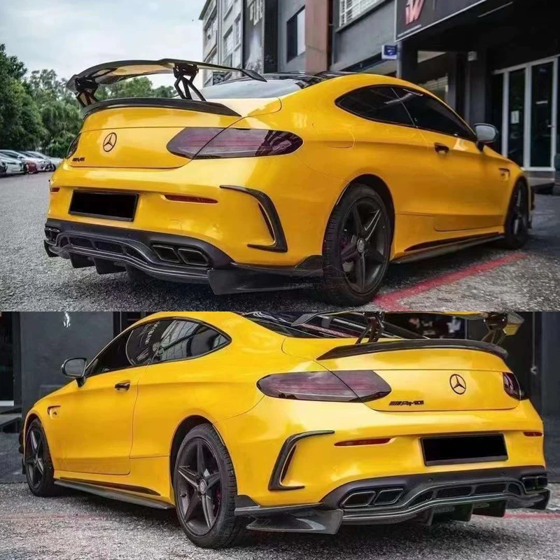 W205 C63S AMG Coupe Carbon Fiber Side Tuyere Rear Bumper Air Outlet ...