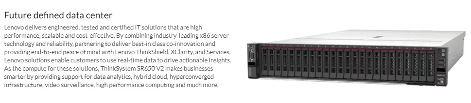 Thinksystem Sr650 V2 Rack Server Intel Xeon Silver 4310t Processor ...