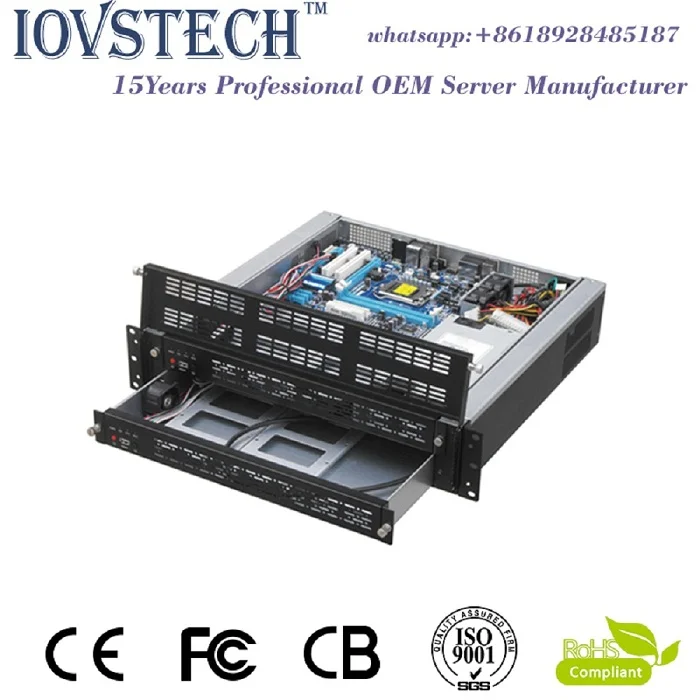 2U Rack Mount Server Case - Micro ATX Enclosure with Fans