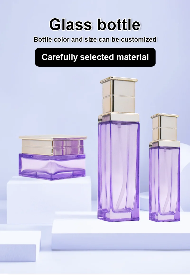 Luxury Glass Packaging Set 30 G 50g 40ml 100ml 120ml Glass Lotion Serum Pump Bottle - Buy Luxury ...