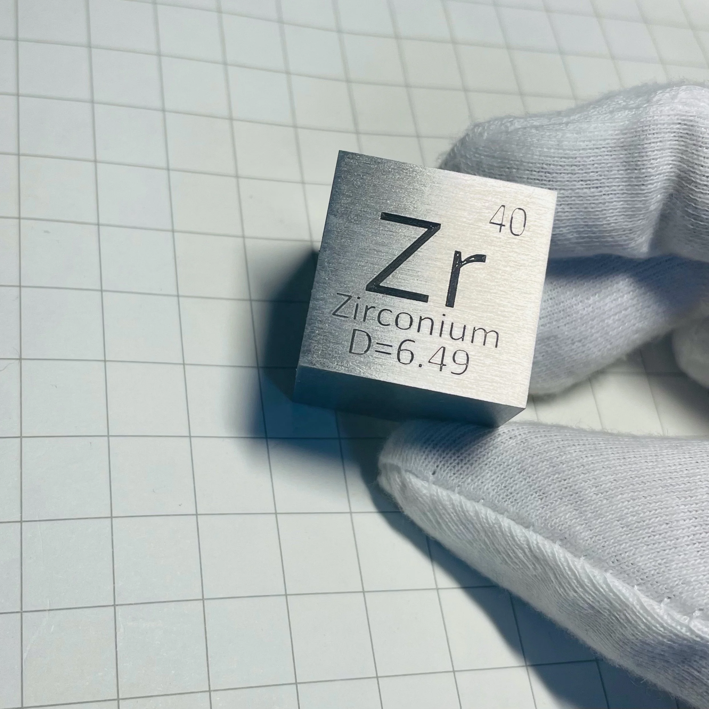 Zirconium Cube - Element Periodic Table 25.4mm Sputtering Target