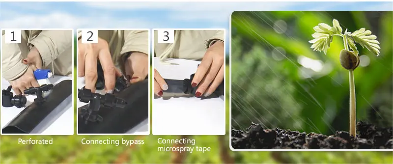 28mm 32mm Spray Tube Irrigation System Connector Rain Pipe Rain Hose ...