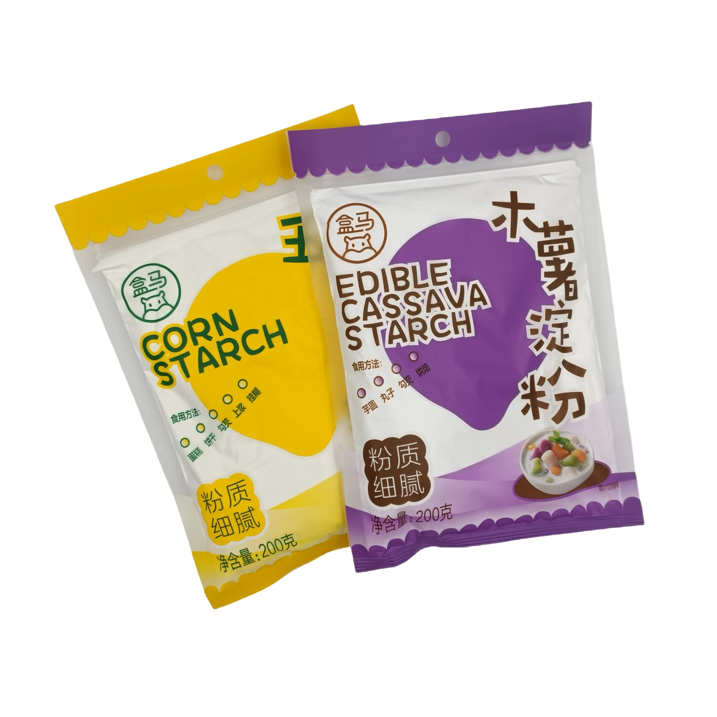 Edible Cassava Starch Flour Packing With Hanging Hole Corn Starch ...